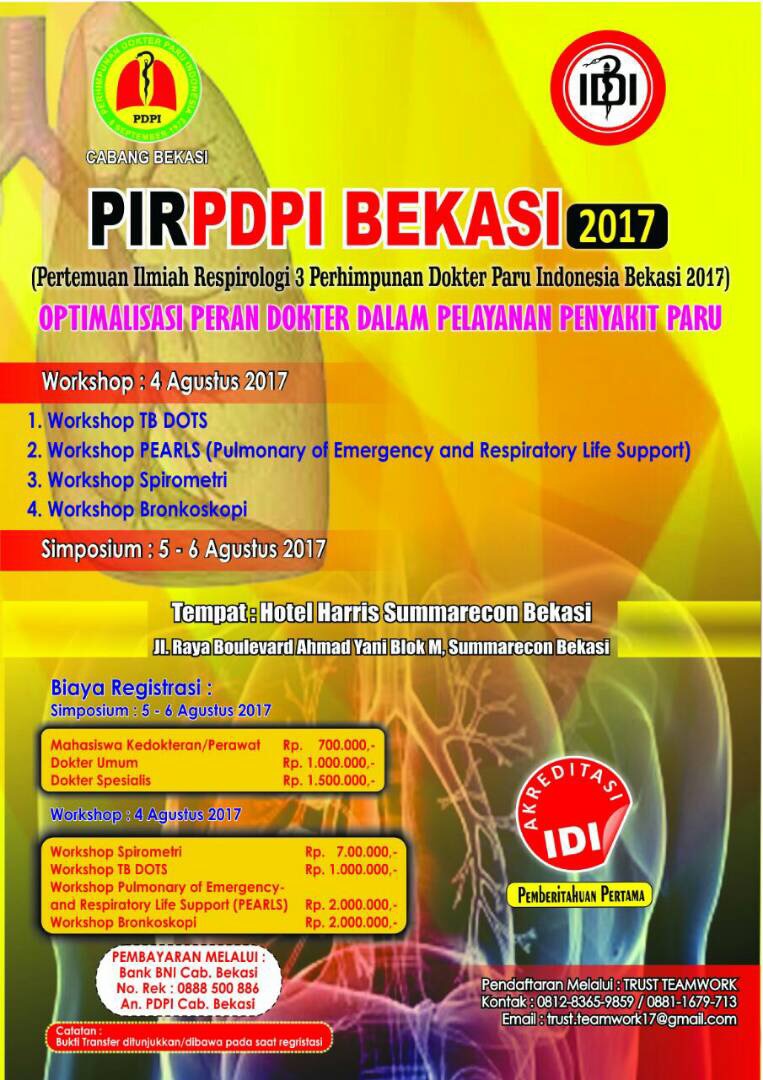 PIR PDPI Bekasi 2017, Bekasi, Jawa Barat, Indonesia - Spesialis Paru Online